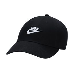 Baseball Cap Nike Sportswear "U NK CLUB CAP U CB FUT WSH L", Damen, Gr. L (60/62), schwarz-wei&szlig; (schwarz, wei&szlig;), Obermaterial: 100% Baumwolle, Caps Baseball Cap, verstellbarer Metallschiebeverschluss, aus Baumwoll-Twill