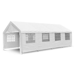 Vcm Pavillon Ma&szlig;e ca. 3x4x8 m wasserabweisende 180g / m&sup2; PE Plane Partyzelt Gartenzelt