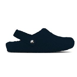 Clog Crocs "Classic Cozzzy Slipper", Damen, Gr. 39, schwarz, Croslite&trade;, Textil, Schuhe Clog, Hausschuh, mit kleiner Plateausohle