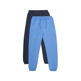 Jogginghose Minymo "Jogginghose MIPants 2 Pack", Jungen, Gr. 122, N-Gr, blau (regatta), Obermaterial: 95% Baumwolle CO. 5% Elasthan EL., Hosen Jogginghose