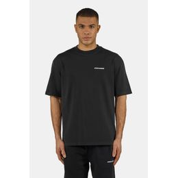 T-Shirt Pegador "LOGO OVERSIZED TEE", Herren, Gr. L, washed schwarz, Single Jersey, Obermaterial: 100% Baumwolle, unifarben, oversize normal, Rundhals, gerader Abschluss, Shirts T-Shirt, Baumwolle, oversize