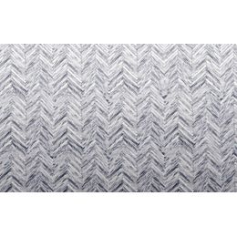 Vliestapete Komar "Herringbone", grau, B:4m L:2,5m, Vlies, Tapeten, (Breite x H&ouml;he), Vliestapete, 100 cm Bahnbreite