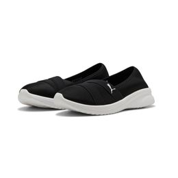Sneaker Puma "ADELINA 2", Damen, Gr. 40,5, schwarz-wei&szlig; (Puma schwarz, Puma wei&szlig;), Textil, Schuhe Sneaker, mit minimalistischer Silhouette, flexibles Obermaterial aus Textil