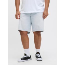 Jack & Jones PlusSize Shorts "JJITONY JJORIGINAL SHORTS SBD 210 SN PLS", Herren, Gr. 44 (5XL), N-Gr, blau (light blau denim pack:sbd 532), Web, Obermaterial: 100% Baumwolle, JACK & JONES PLUSSIZE, Abriebeffekte, loose fit knielang, Hosen Shorts