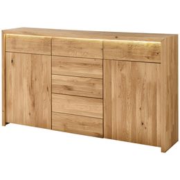 Kombikommode Home Affaire "Ambroise", braun, T:41cm, Sideboards, Kombikommode, Breite 188cm, inkl. LED-Beleuchtung