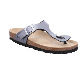 Zehentrenner Rohde "ALBA", Damen, Gr. 36, grau, Lederimitat, unifarben, Basic, Schuhe Zehentrenner, Sommerschuh, Strandschuh, Urlaubsschuh mit vorgeformten Fu&szlig;bett