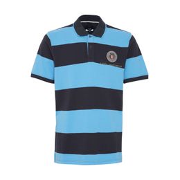 Poloshirt FQ1924 "Poloshirt FQPeter", Herren, Gr. L, blau (regatta), Obermaterial: 96% Baumwolle CO. 4% Elasthan EL., regular fit normal, Shirts Poloshirt