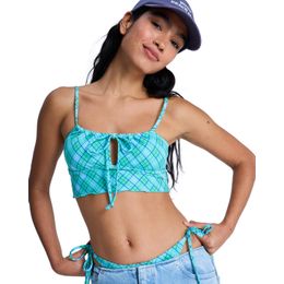 Tankini-Top Roxy "Printed Essentials", Damen, Gr. XL, Cup B, katydid as if plaid, Obermaterial: 85% Microfaser, 15% Elasthan;, Bikini-Oberteile Tankini-Top