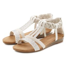Lascana Damen Sandale "Sommerschuh, Sandalette", Gr. 43, wei&szlig;, Obermaterial: 100% Lederimitat. Decksohle: 100% Lederimitat. Futter: 100% Lederimitat.