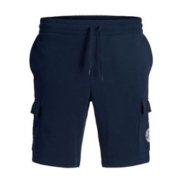 Jack & Jones PlusSize Sweatshorts "JPSTGORDON ALLIANCE SWEAT SHORTS PLS", Damen, Gr. 42 (4XL), N-Gr, navy blazer, angeraute Sweatware, Obermaterial: 60% Baumwolle, 40% Polyester, JACK & JONES PLUSSIZE, unifarben, regular fit, Hosen Sweatshorts