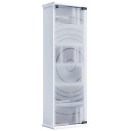 Vcm Holz CD DVD Stand Regal platzsparender CD Schrank mit 1 ESG-Sicherheitsglast&uuml;r f&uuml;r 150 CDs oder 65 DVDs Ma&szlig;e: H. 92 x B. 31 x T. 18 cm 5 variable Einlegb&ouml;den &ndash; Tilano M