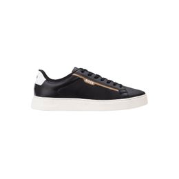 Sneaker BOSS "Sneaker Rhys Tenn pusdth", Herren, Gr. 43, schwarz, Obermaterial: 55% Polyurethan PU. 45% Polyester PES. Futter: 100% Polyester PES. 100% Gummi rubber., Schuhe Sneaker