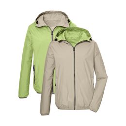 G.I.G.A. by Killtec Wendejacke "GS 66 WMN JCKT", Damen, Gr. 44, beige (hellbeige), Obermaterial: 100% Polyester;Futter: 100% Polyester, G.I.G.A. DX BY KILLTEC, Jacken Wendejacke, Wendbare Damenjacke, atmungsaktiv, winddicht, wasserabweisend