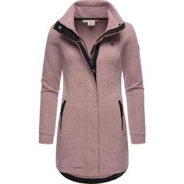 Kurzjacke Ragwear "Sweatjacke Letrice", Damen, Gr. L, rosa (mauve24), Obermaterial: 65% Baumwolle CO. 35% Polyester PES. Futter: 65% Baumwolle CO. 35% Polyester PES., Jacken Kurzjacke
