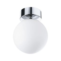 Paulmann LED Deckenleuchte "Selection Bathroom Gove IP44 3000K 9W Satin, Glas/Metall", wei&szlig; (chromfarben, wei&szlig;), 1, &Oslash; 17cm H: 21,5cm, 1 Stk., Leuchten, LED Deckenleuchte