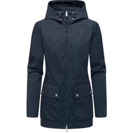 Outdoorjacke Ragwear "Outdoorjacke Monadetta B", Damen, Gr. L, blau (navy), Obermaterial: 65% Polyester PES. 35% Baumwolle CO. Obermaterial: Futter: 100% Polyester PES., Jacken Outdoorjacke