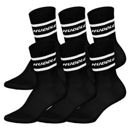 HUDDLE 6pk Crew Socks Stripe Unisex Socken