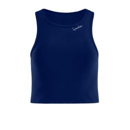 Tanktop WINSHAPE "AET135LS", Damen, Gr. S, blau (dunkelblau), 85% Polyester, 15% Elasthan, Rundhals, Tops Tanktop, Functional Light and Soft