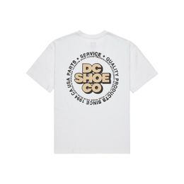 T-Shirt DC Shoes "Work Circle", Herren, Gr. S, wei&szlig;, Obermaterial: 75% Walkfrottier, 25% Walkfrottier;, Shirts T-Shirt