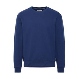 Longpullover Blend "Longpullover BHBRODY Sweatshirt crew", Herren, Gr. XL, blau (marineblaus), Web, Obermaterial: 60% Baumwolle CO. 40% Polyester PES., unifarben, Basic, normal, Rundhals, Pullover Longpullover