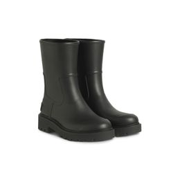 Gummistiefelette Calvin Klein Jeans "MID RAINBOOT RUBBER", Damen, Gr. 39, schwarz, Gummi, unifarben, Schuhe Gummistiefelette, Rainboots, Stiefelette, mit Logoschriftzug