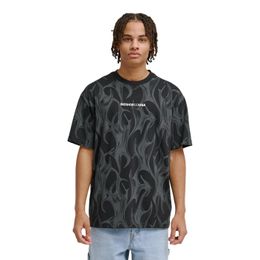 T-Shirt DC Shoes "DC Liquid Fuego", Herren, Gr. XXL, schwarz, Obermaterial: 75% Walkfrottier, 25% Walkfrottier;, Shirts T-Shirt