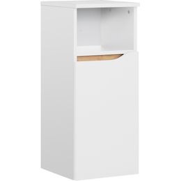 Unterschrank SAPHIR "Quickset Badschrank mit 1 T&uuml;r, 1 offenes Fach, 30 cm breit", wei&szlig;, B:30cm H:72cm T:33cm, Glas, Holzwerkstoff, Schr&auml;nke, Unterschrank, Badezimmer-Unterschrank inkl. T&uuml;rd&auml;mpfer, grifflos
