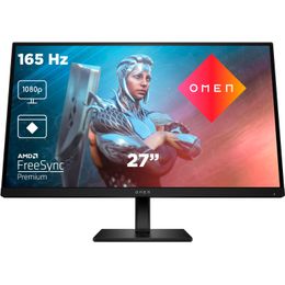 HP Gaming-Monitor "OMEN 27 G2 (HSD-0155-A)", Energieeffizienz: E, schwarz, B:61,36cm H:36,43cm T:5,22cm, Monitore, Gaming-Monitor