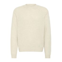 !Solid Strickfleece-Pullover SOLID "Strickpullover SDHamdani", Herren, Gr. XXL, beige (oatmeal), Obermaterial: 39% Polyacryl PAN. 31% Nylon NY. 20% Polyester PES. 10% Wolle WO., Pullover Strickfleece-Pullover
