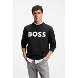 Sweatshirt BOSS Orange "WeBasicCrew", Herren, Gr. XL, schwarz, Sweatware, Obermaterial: 100% Baumwolle, unifarben, regular fit h&uuml;ftlang, Rundhals, weit Rippb&uuml;ndchen, Sweatshirts Sweatshirt, mit Rundhalsausschnitt