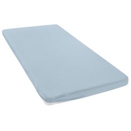 Spannbettlaken OTTO HOME "Physalis Topper COMFORT, 100% Baumwolle, 150 g/m&sup2;", hellblau, B:140cm L:200cm, Jersey, Obermaterial: 100% Baumwolle, Bettlaken, Spannbettlaken, Baumwolle, Matratzen bis 10 cm H&ouml;he, Bettlaken, Spannbetttuch, Laken