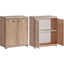 Sideboard Procontour "Sun BESTSELLER", braun (eichefarben), B:60cm H:74cm T:35cm, Sideboards, Sideboard, H&ouml;he 74cm, mit variabel verstellbaren Einlegeb&ouml;den
