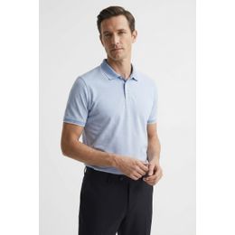 Poloshirt MARVELIS, Herren, Gr. S, blau (ozon), Obermaterial: 100% Baumwolle, regular fit normal, B&uuml;ndchen, Shirts Poloshirt, meliert, leicht tailliert