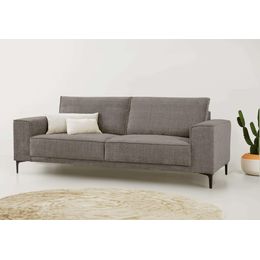 3-Sitzer OTTO HOME "OLAND, B: 224 cm - Skandi-Design", beige (taupe), B:224cm H:85cm T:83cm, 100% Polyester, Sofas, 3-Sitzer, Struktur, Flachgewebe, Luxus-Microfaser, Boucle