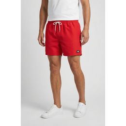 Boardshorts Vans "PRIMARY II ELASTIC BOARDSHORT", Herren, Gr. M, N-Gr, racing rot, Obermaterial: 100% Polyester, Hosen Boardshorts, mit Kordelverschluss, sportlicher Stil, bequemer Sitz