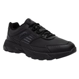 Sneaker K-Swiss "FARIO LTH", Herren, Gr. 47, schwarz, schwarz, Synthetik, Schuhe Sneaker
