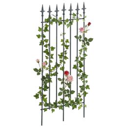 CLP Rankgitter Metall 100x50 cm Elisa, Kletterhilfe stabil f&uuml;r Rosen und Efeu, Pflanzgitter im Jugendstil, Rankhilfe f&uuml;r Garten