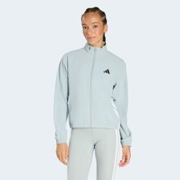 Outdoorjacke adidas Performance "WE 3S WOVEN JKT", Damen, Gr. XL, wonder sage, wei&szlig;, Obermaterial: 87% Polyester, 13% Elasthan, normal, Jacken Outdoorjacke, mit Elasthan-Anteil, leichtes Tragegef&uuml;hl