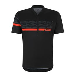 Radtrikot Ziener "NEMIC-Z", Herren, Gr. 52, schwarz.orangerot, Obermaterial: 100% Polyester; Obermaterial 2: 90% Polyester, 10% Elasthan, Trikots Radtrikot