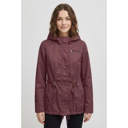 Parka Only "ONLLORCA LIFE CANVAS PARKA CC OTW", Damen, Gr. XS, rose braun, Web, Obermaterial: 80% Polyester, 20% Baumwolle, unifarben, regular fit h&uuml;ftlang, Jacken Parka, mit Kordelzug in der Taille