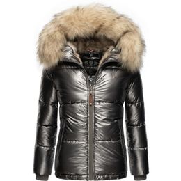 Winterjacke Navahoo "Winterjacke Tikunaa", Damen, Gr. M, grau (anthrazit), Obermaterial: 100% Nylon NY. Obermaterial: Futter: 100% Polyester PES. 100% Polyester PES., Jacken Winterjacke