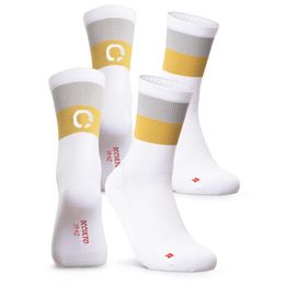 Occulto Sportsocken 'Rennrad' Herren Gr&ouml;&szlig;e 35/38 grau / orange / wei&szlig;