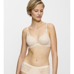 B&uuml;gel-BH Triumph "Aura Spotlight WHP", Damen, Gr. 90, Cup B, beige (creamy dream), Microtouch, Obermaterial: 61% Polyester, 32% Polyamid, 7% Elasthan, bestickt, unifarben, BHs B&uuml;gel-BH, moderne Grafikspitze