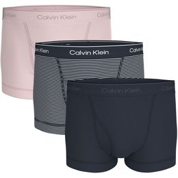 Trunk "TRUNK 3PK", Damen, Gr. XL (54), horizon pink, hairline stripe shorel, Jersey, Obermaterial: 100% Baumwolle, Calvin Klein Underwear, k&ouml;rpernah, Unterhosen Trunk, mit Logo-Elastikbund