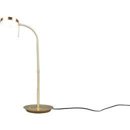 Trio LEUCHTEN LED Tischleuchte "MONZA, Tischlampe mit Sensordimmer Lichtfarbe einstellbar 2300-4000K", braun (messing matt), 1, H: 57cm, 1 Stk., Leuchten, Leuchtenkopf flexibel verstellbar Memoryfunktion H&ouml;he 57-74 cm, LED Tischleuchte