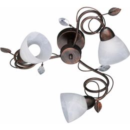 Trio LEUCHTEN Deckenleuchte "Traditio", braun (rostbraun), &Oslash; 61cm H: 26cm, Leuchten, Deckenlampe, Leuchtmittel tauschbar, Deckenleuchte