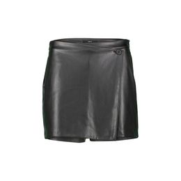 Lederrock Zero "Skorts in Lederoptik", Damen, Gr. 38, schwarz (schwarz beauty), Einsatz: 100% Polyester PES., R&ouml;cke Lederrock