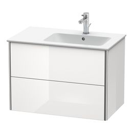 Duravit Waschtischunterschrank XSquare 81x47,8x56cm, 2 La, B re, wandh&auml;ngend, we hgl (XS417708585)