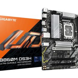 Gigabyte Mainboard "B860M DS3H Mainboard - Intel Core Ultra CPUs, 5+1+2+1 Phasen VRM, bis", ohne farbbezeichnung, B:26,8cm H:5,8cm T:27,2cm, Mainboards, Mainboard