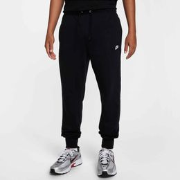 Sporthose Nike Sportswear "M NK CLUB FT JOGGER", Herren, Gr. XL, N-Gr, schwarz, schwarz, wei&szlig;, Sweatware, Obermaterial: 80% Baumwolle, 20% Polyester, unifarben, Basic lang, Hosen Sporthose, mit Eingrifftaschen und Ges&auml;&szlig;tasche, mit Kordelverschluss